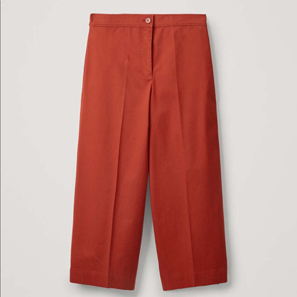 Cos | Structured Wide Leg Rust Trousers Cullotes - Gem